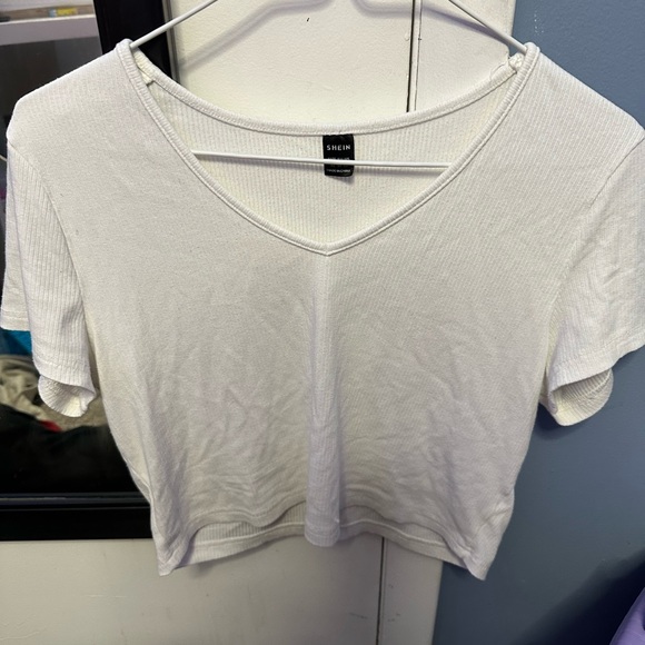 SHEIN | Tops | White Ribbon Shein Crop Top | Poshmark